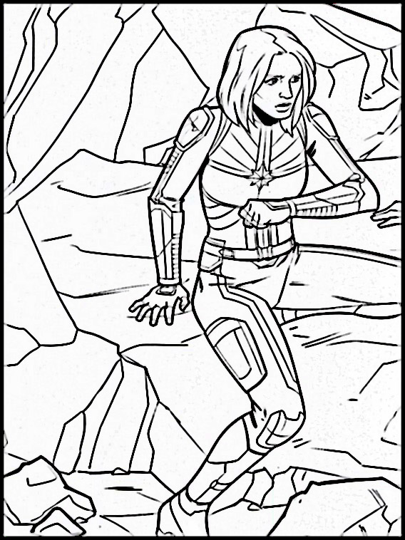 Easy drawings to draw Captain Marvel 15online