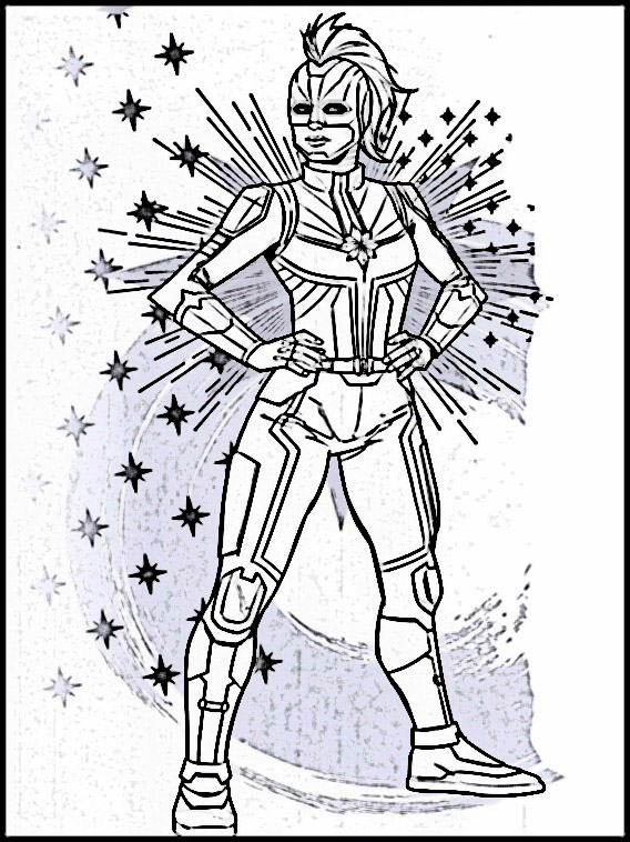 Coloring Captain Marvel 7 online