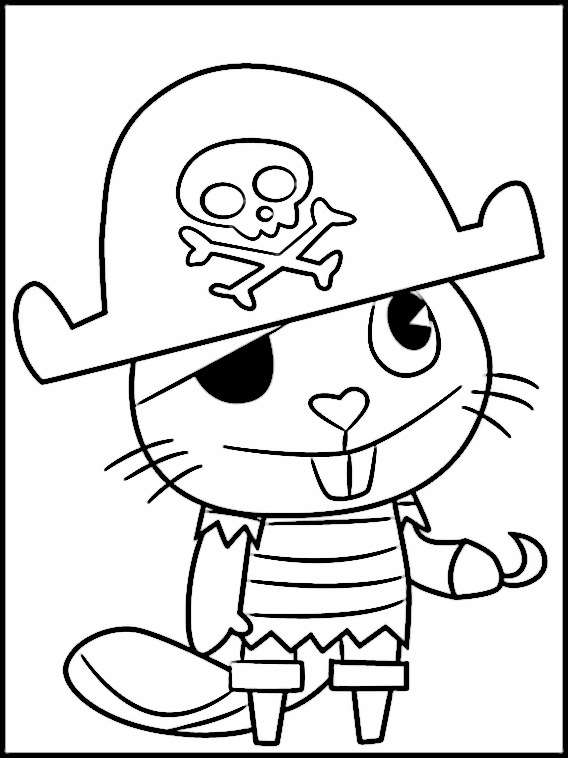 Happy Tree Friends Tegninger til Farvelægning 6 online