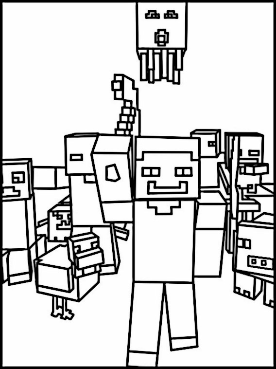 Minecraft Tegninger for barn 15 online