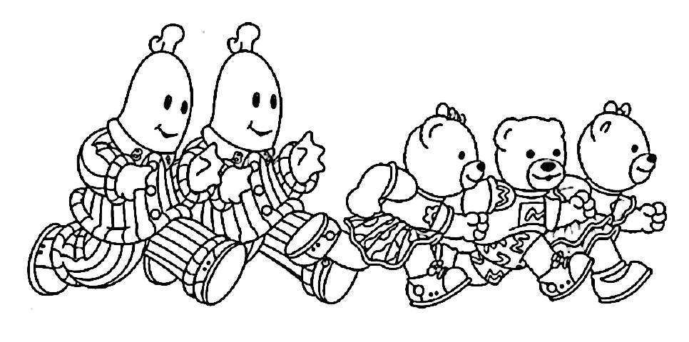 Coloring Pages Bananas in Pajamas 1 online
