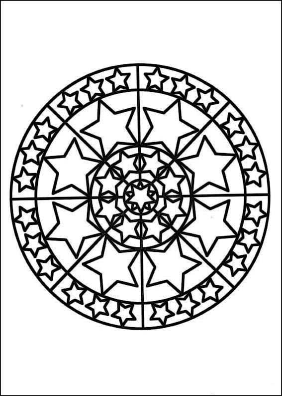 Färgläggningsbilder för barn Mandalas 70 online